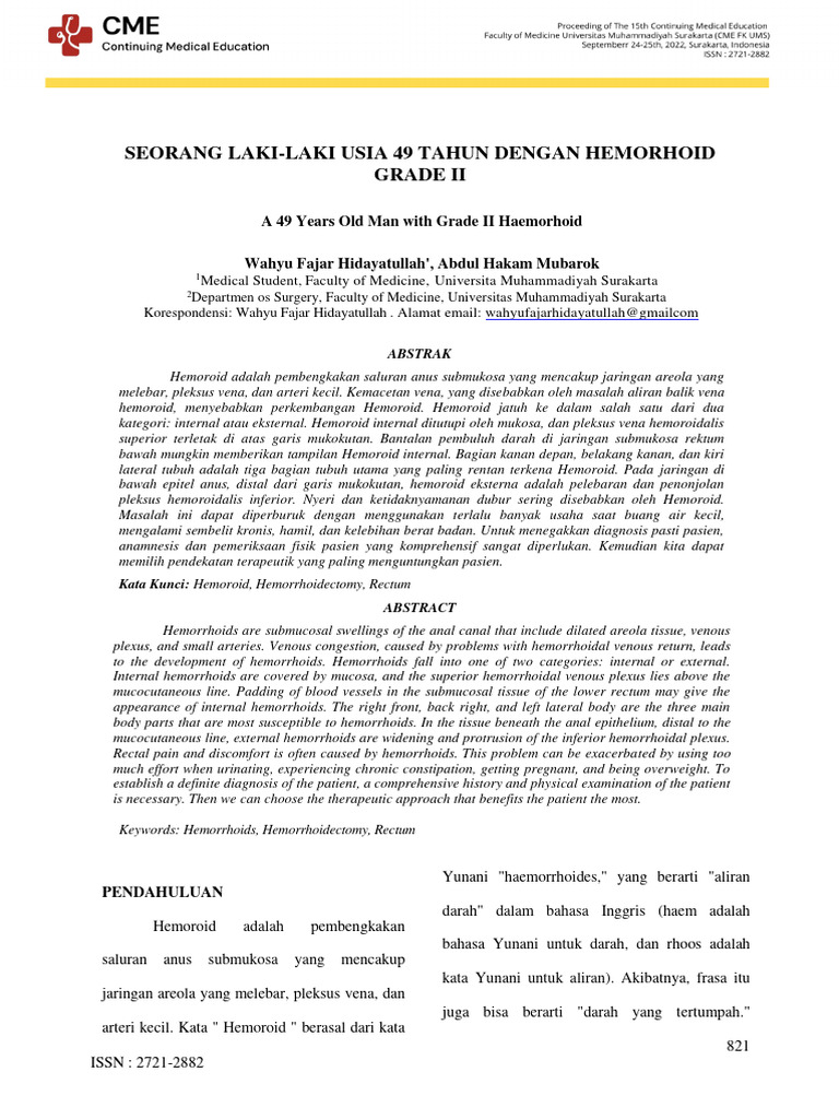 Laporan Kasus Hemoroid Grade II | PDF