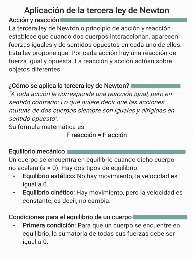 Aplicación de La 3ra Ley de Newton | PDF