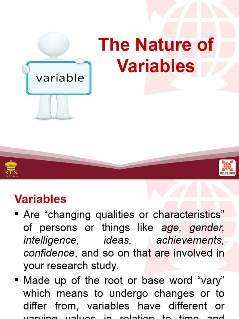 The Nature of Variables | PDF | Dependent And Independent Variables ...