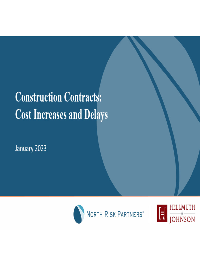 Construction Contracts Cost Increases Delays | PDF | Subcontractor ...