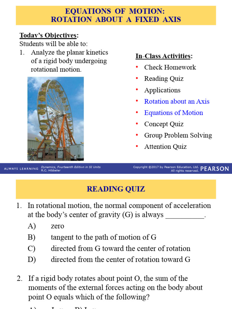 Section 17-4 | PDF | Rotation Around A Fixed Axis | Acceleration