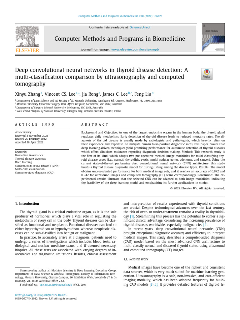 CNN for Thyroid Disease Detection | PDF | Medical Imaging | Thyroid Disease
