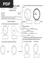 24 Hour Clock Worksheet | PDF
