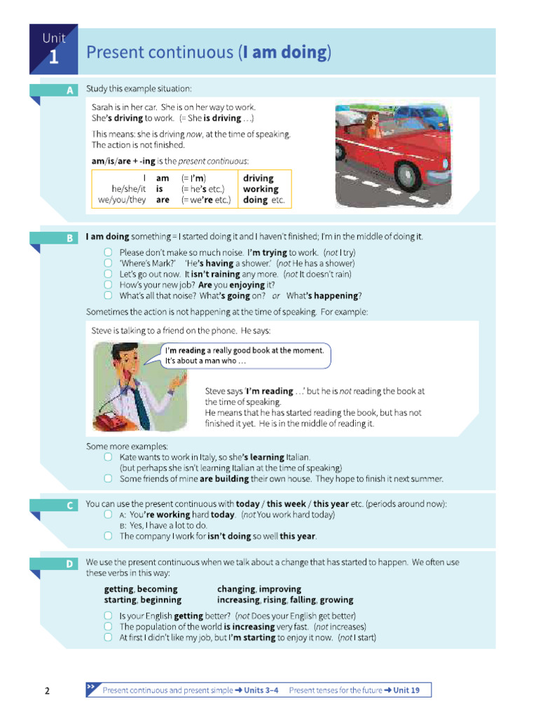 Present Continuous (I Am Doing) | PDF