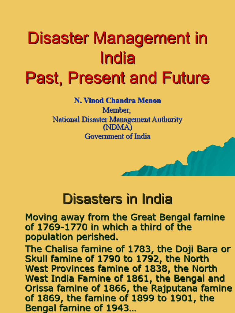 3 NDMA Vinod | PDF | Emergency Management | Famine