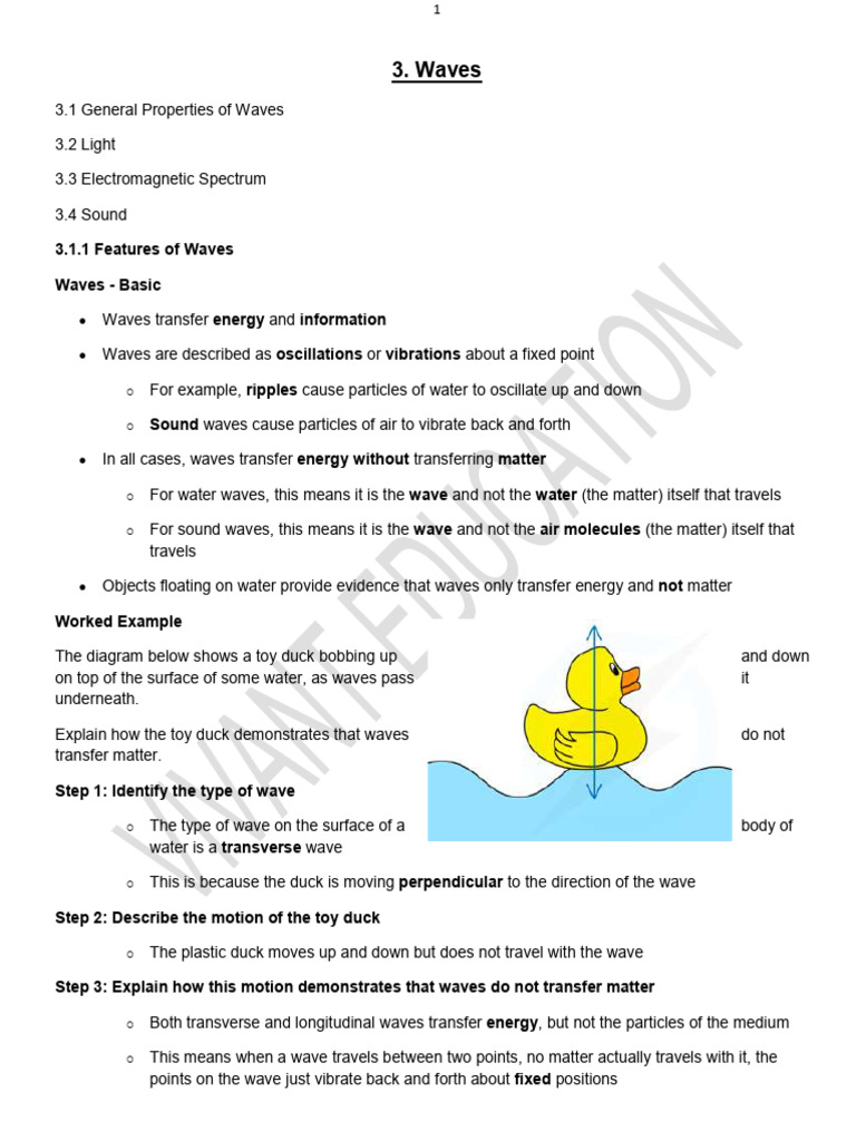 Understanding Wave Properties and Motion | PDF | Science & Mathematics