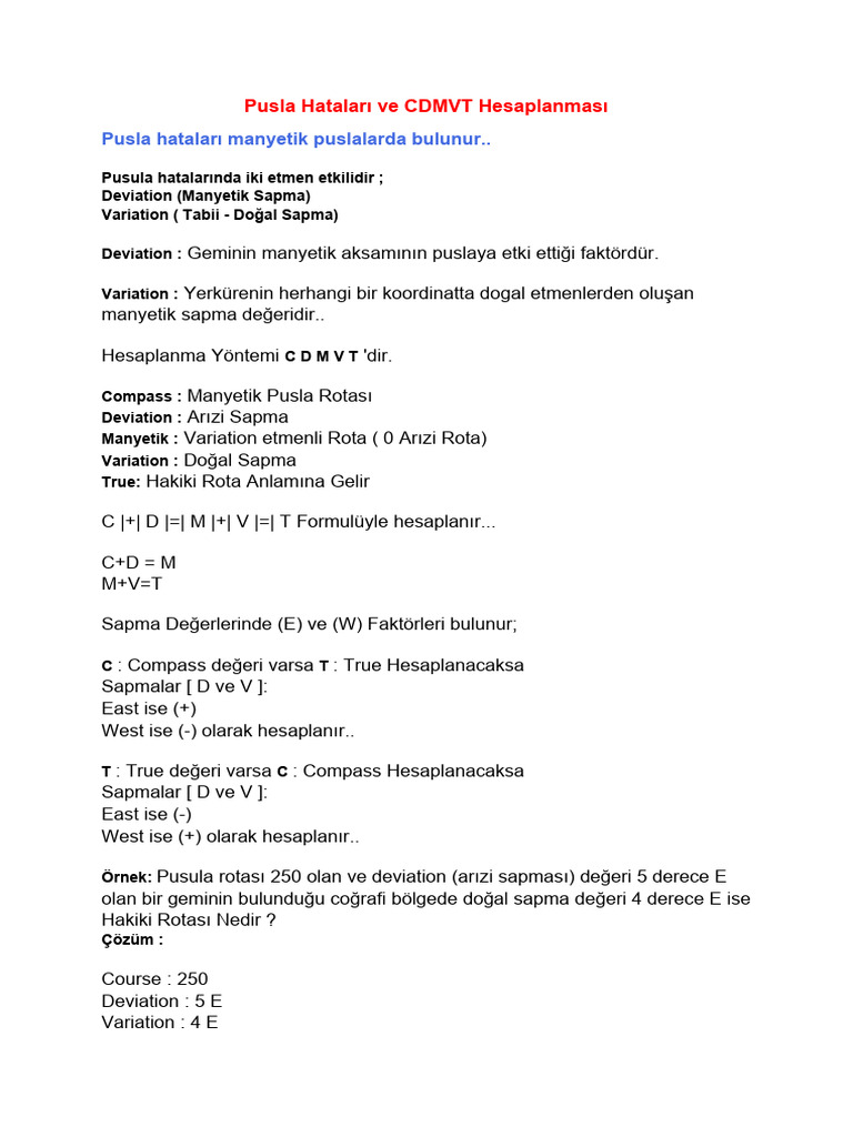 CMVDT Hesaplama | PDF