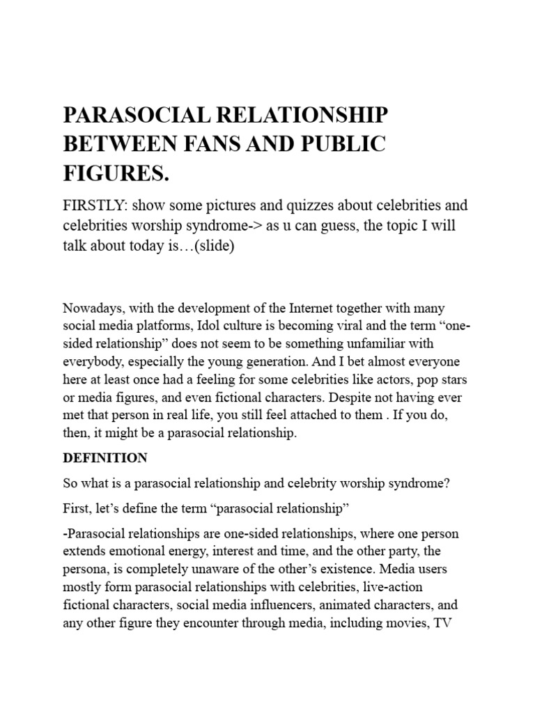 Understanding Parasocial Relationships | PDF | Social Psychology | Psychology