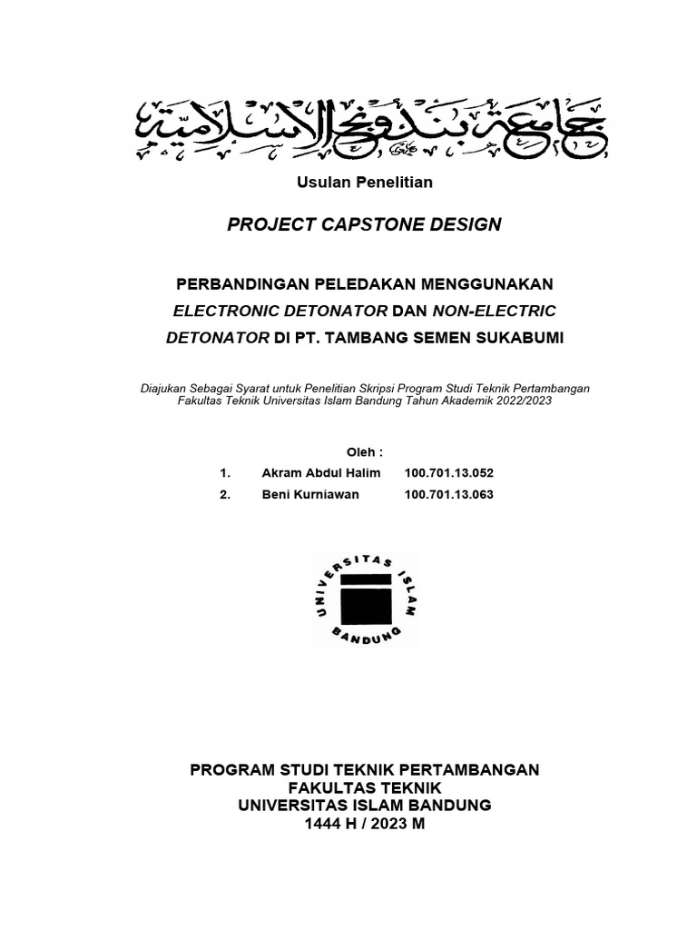 Proposal Capstone Design - Akram Abdul Halim - Beni Kurniawan | PDF | Sains & Matematika | Komputer