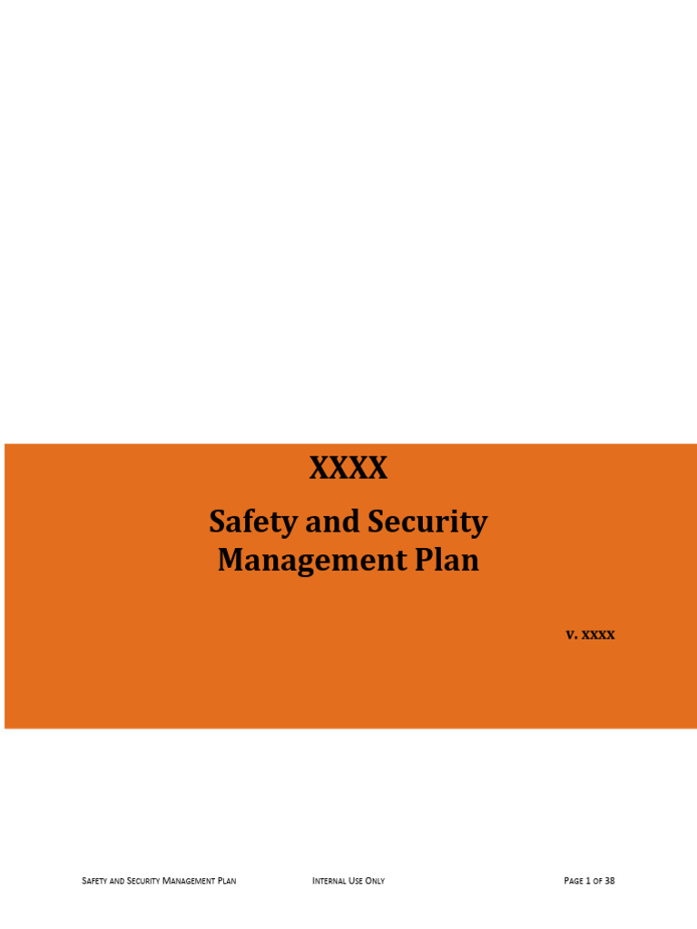 Security Plan Template | PDF | Safety | Risk