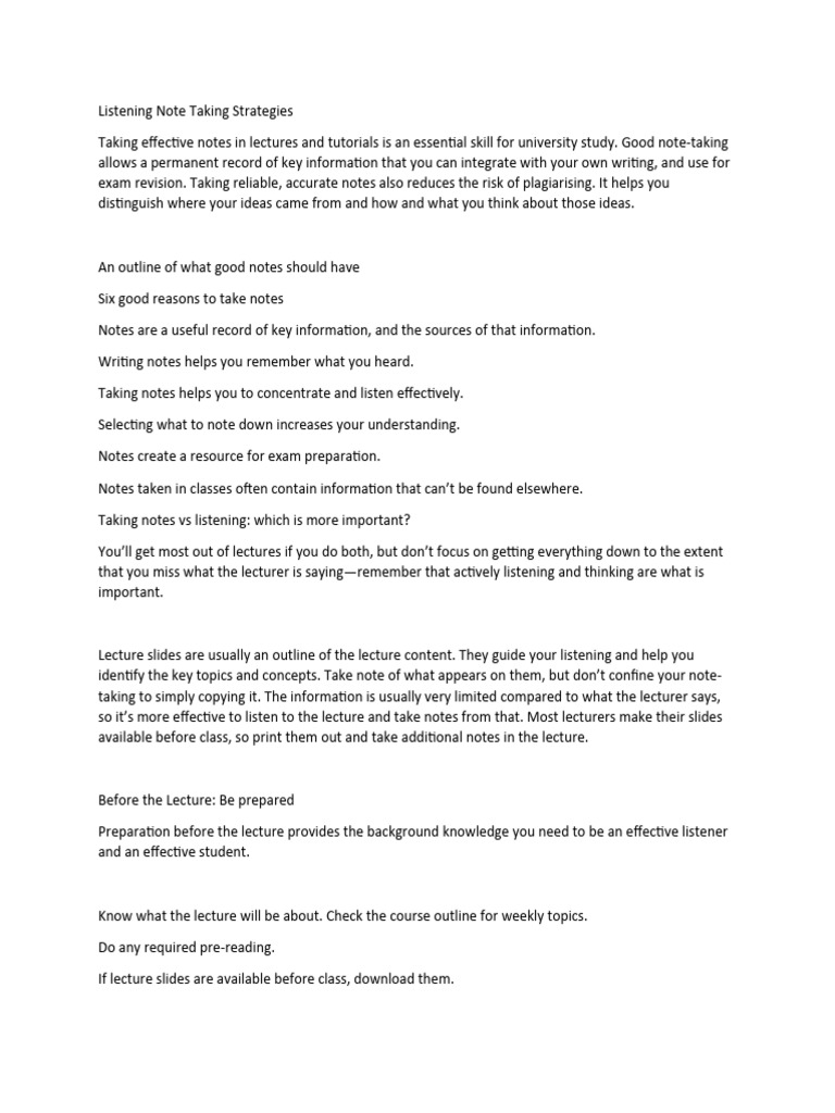 Note Taking | PDF | Cognitive Science | Cognition