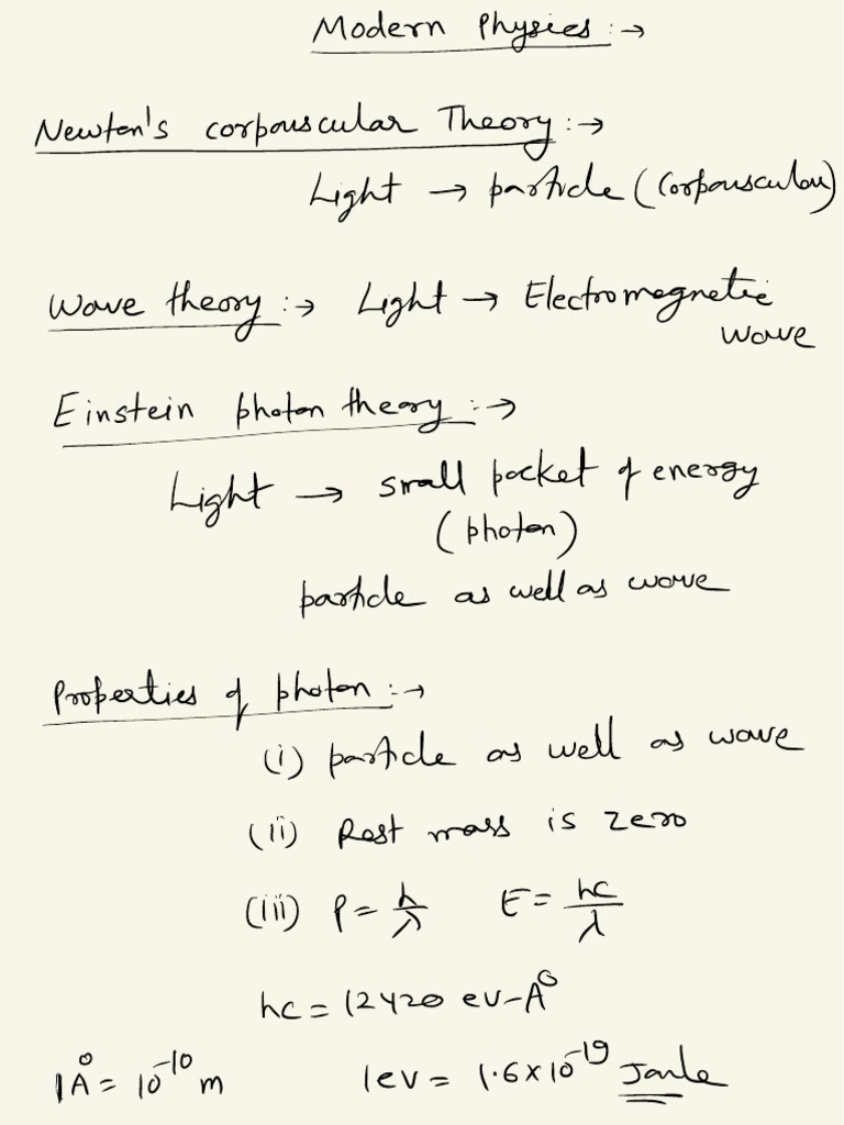 Modern Physics Notes | PDF