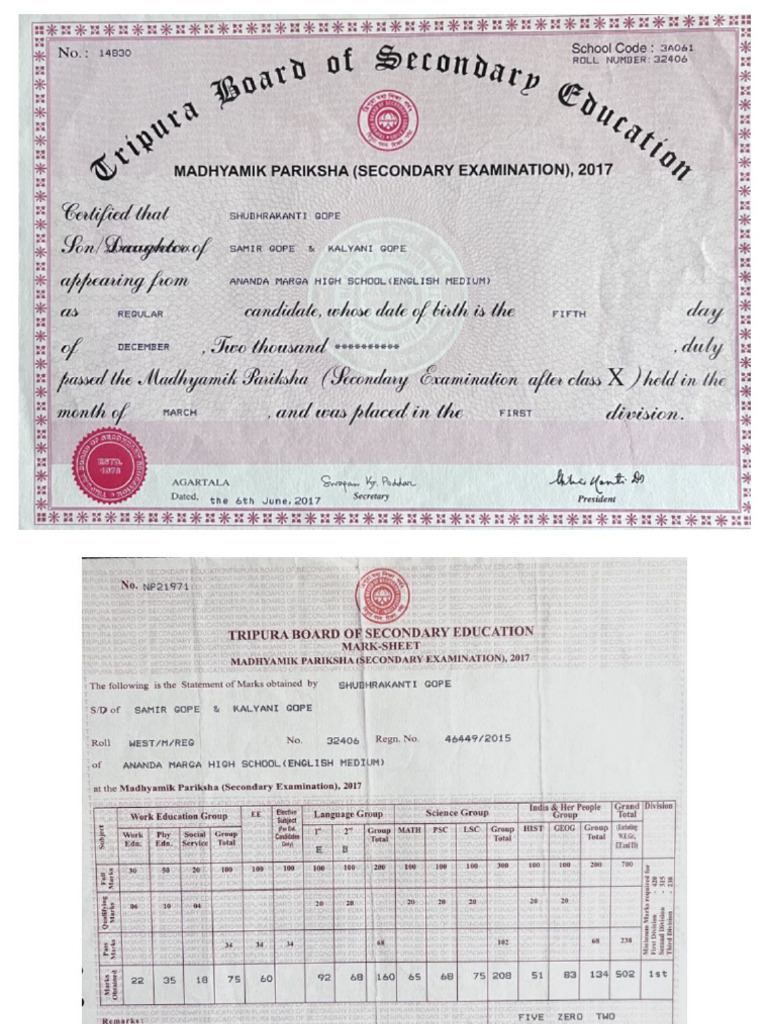 10th Marksheet and Certificate - 11zon | PDF
