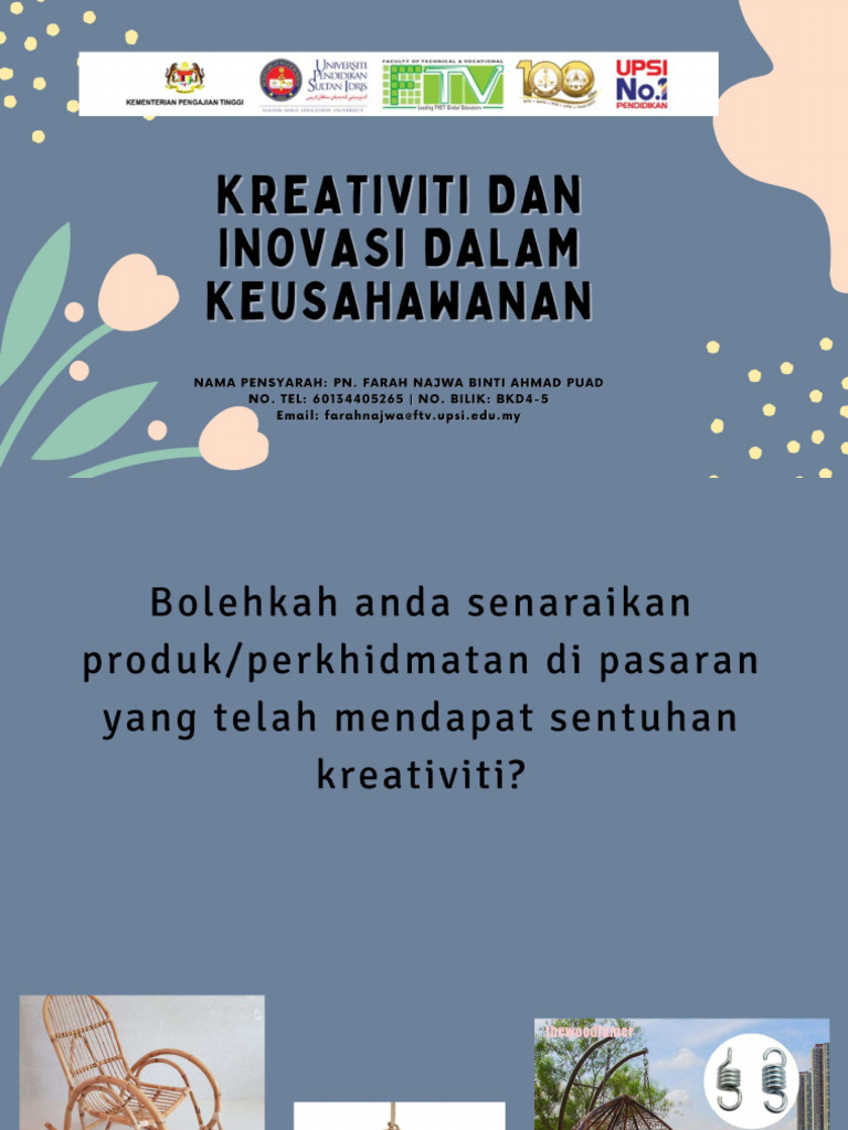 A221 - Week 2 - Kreativiti Dan Inovasi Dalam Keusahawanan - Compressed | PDF