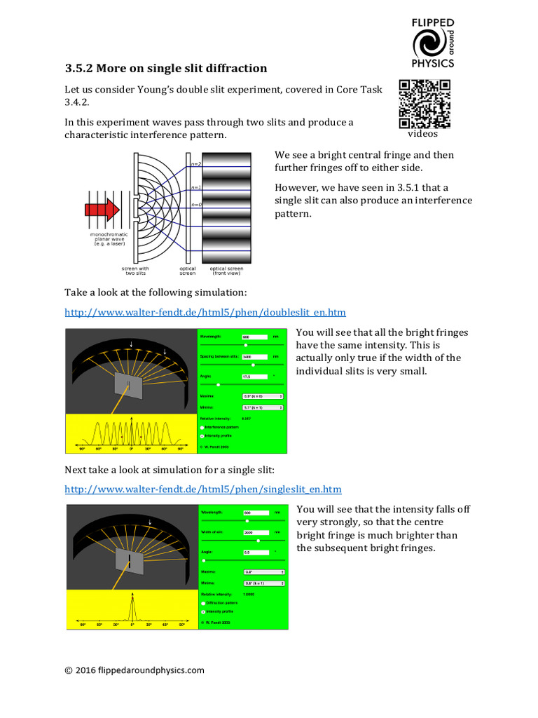 3.5.2 More On Single Slit Diffraction | PDF