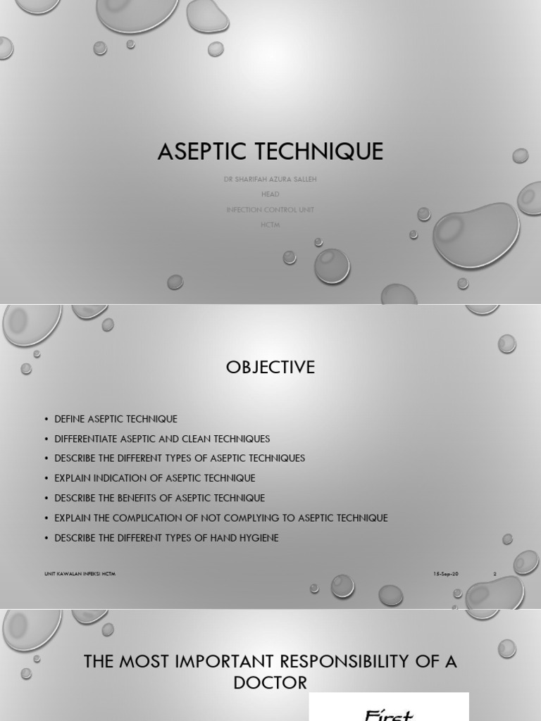 2020 Aseptic Technique | PDF