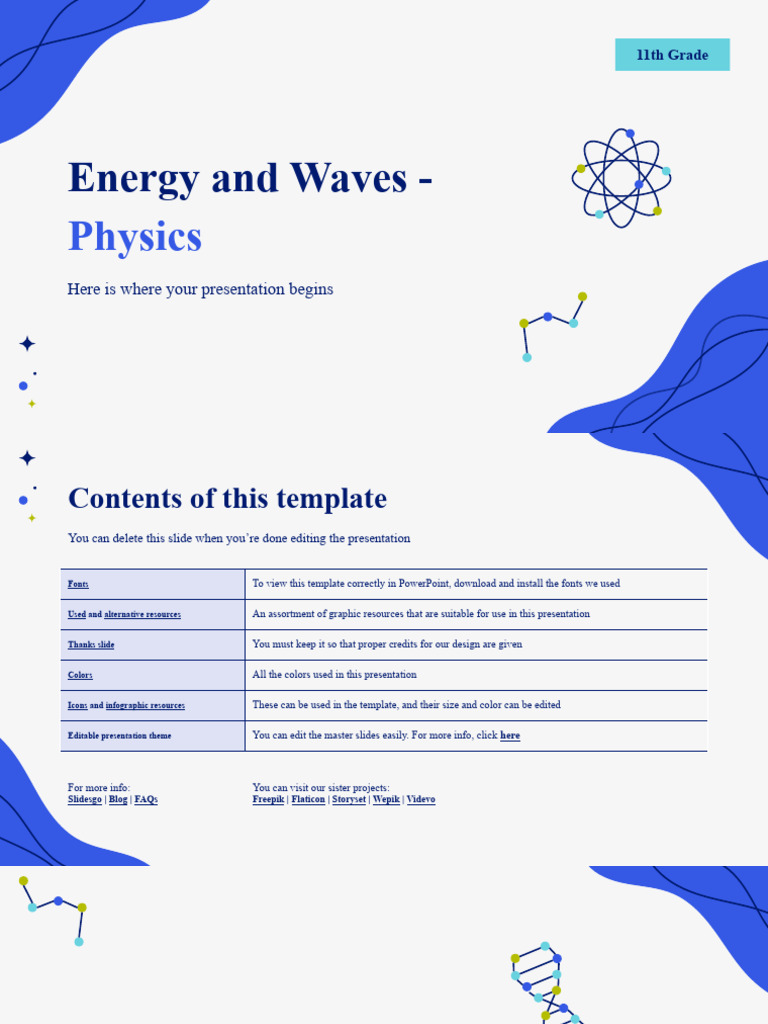 Energy and Waves - Physics - 11th Grade by Slidesgo | PDF | Waves | Planets