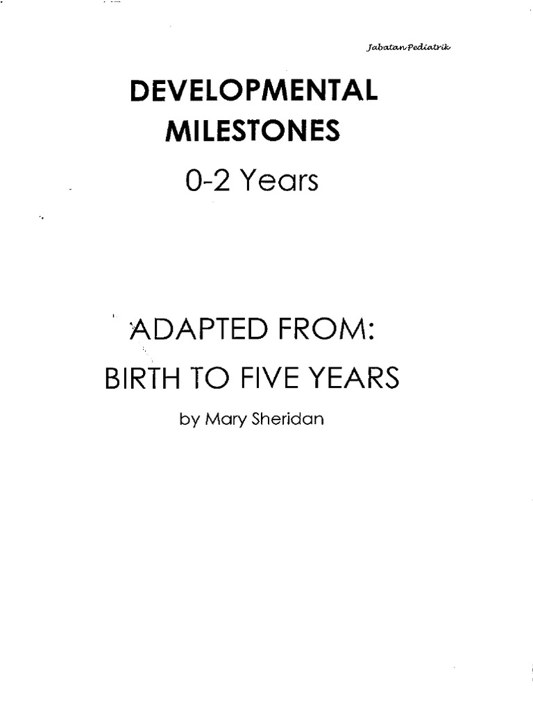 Dev Milestone (Mary Sheridan) | PDF