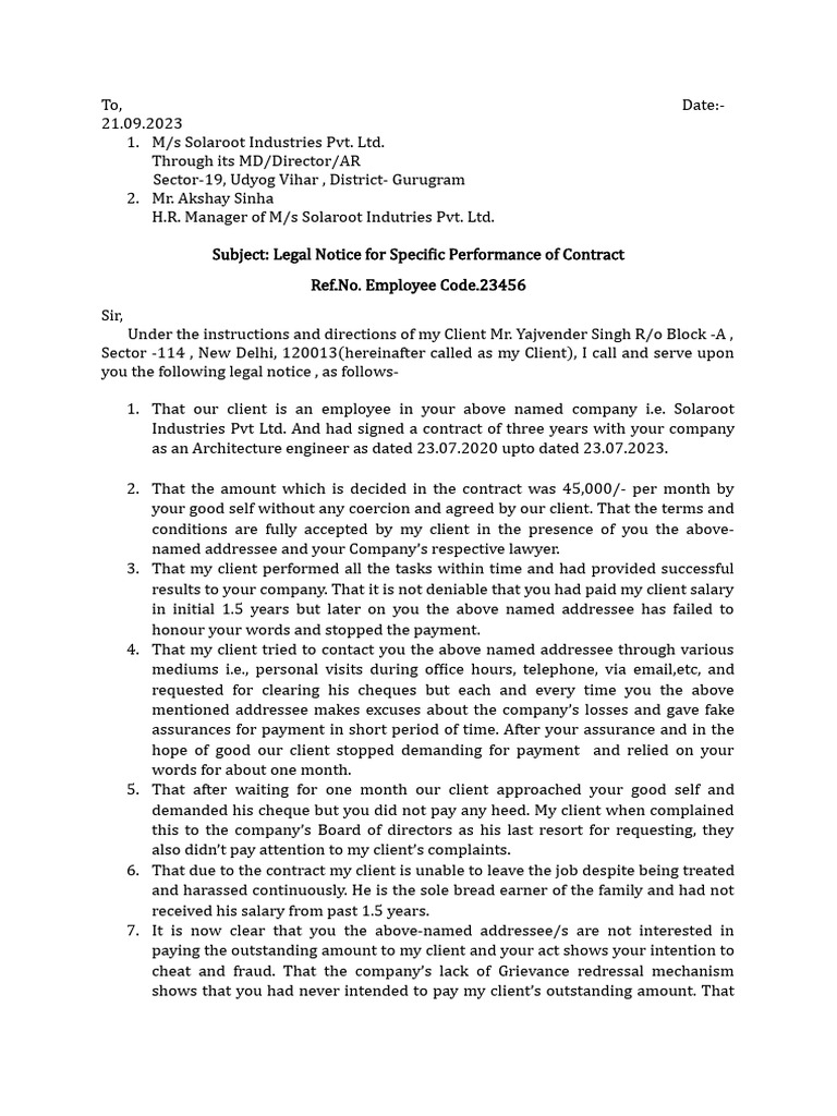 Practice Legal Notice | PDF