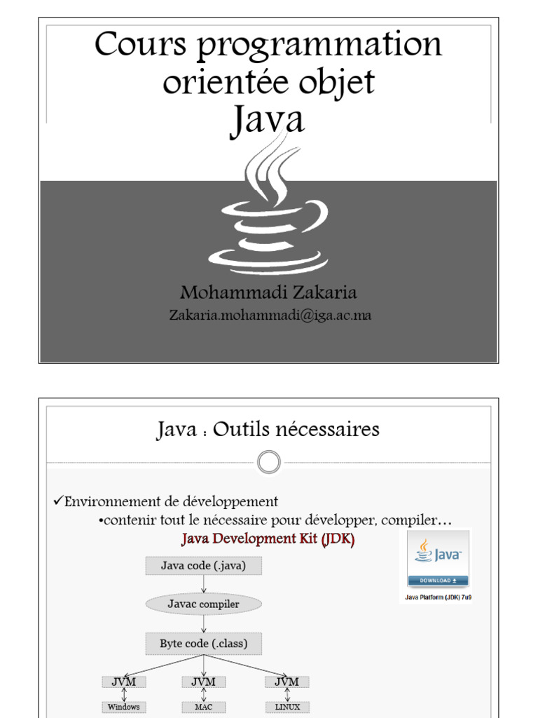 Chap1 (JAVA) - Syntaxe de Base | PDF
