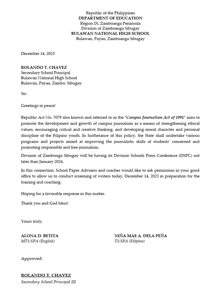 Journalism Letter | PDF