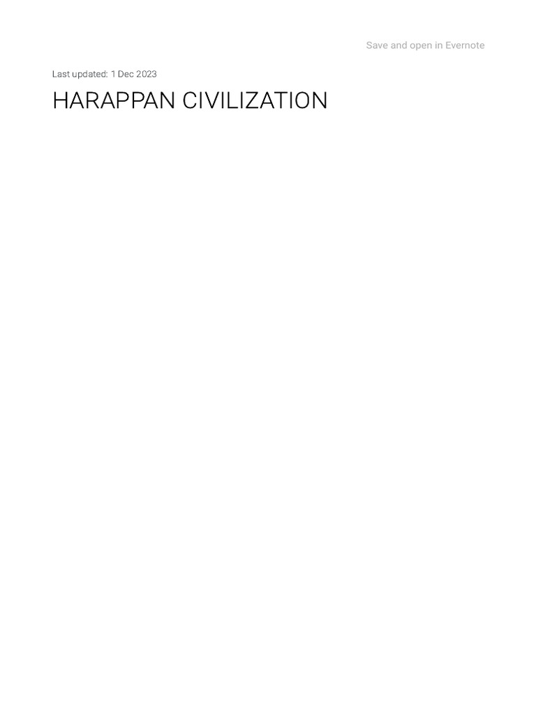 Harappan Civilization | PDF