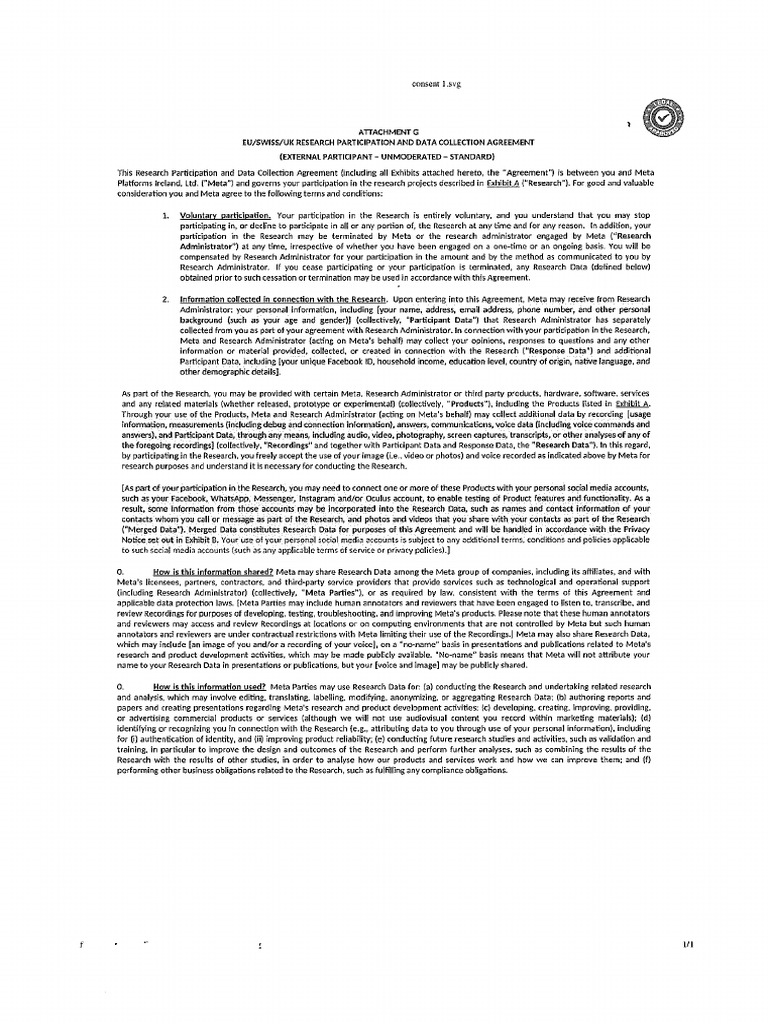 Consent Form | PDF | Computers