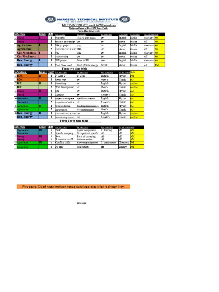 Midterm Exam Schedule 2023 | PDF | Physical Sciences | Agriculture