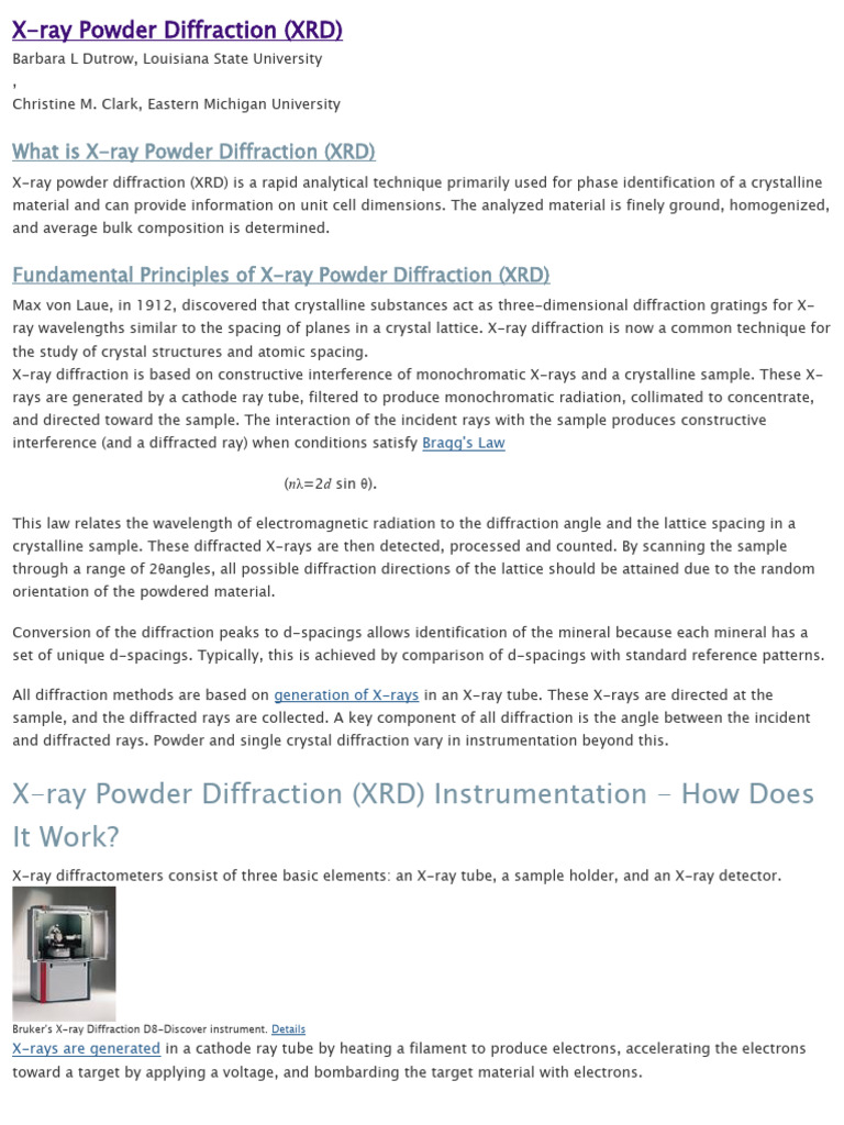 5 Pages XRD Assignment | PDF | X Ray Crystallography | Diffraction