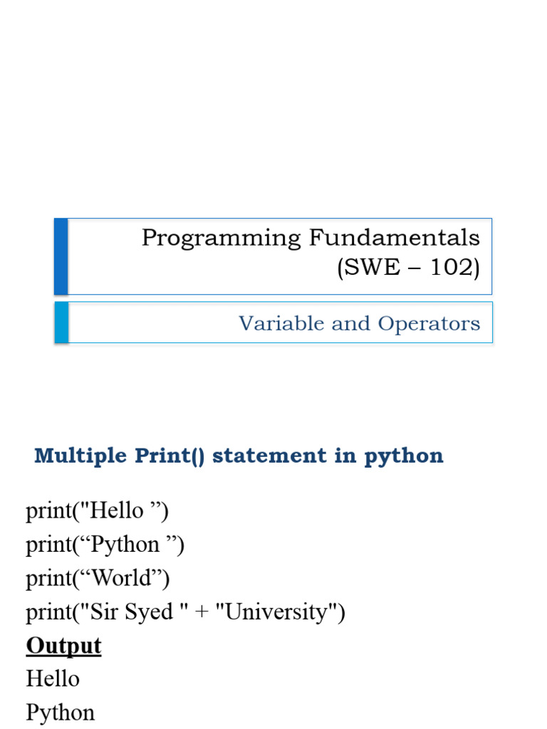 Lecture PF Week 2 | PDF