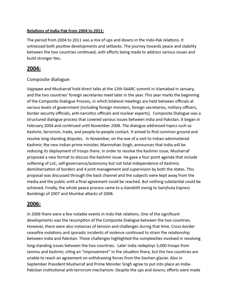 Relations of India and India | PDF | Politics | Religion & Spirituality