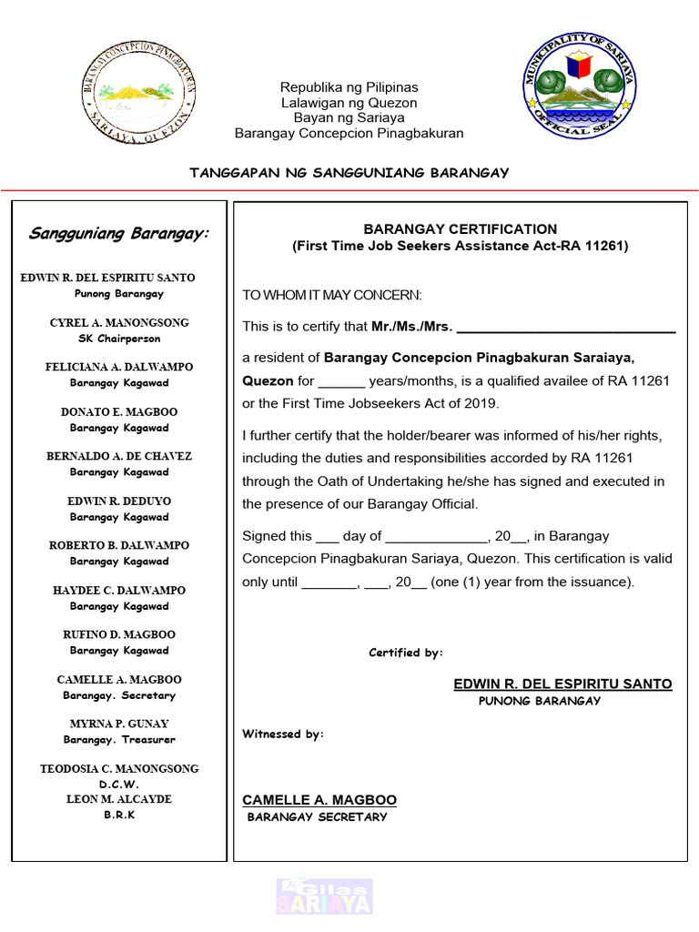 First Time Job Seeker | PDF | Governance | Common Law