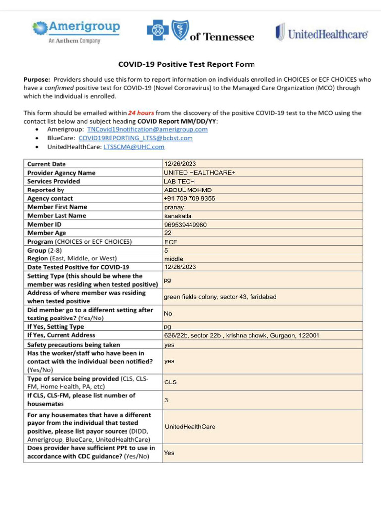 CV Report - Uhc | PDF