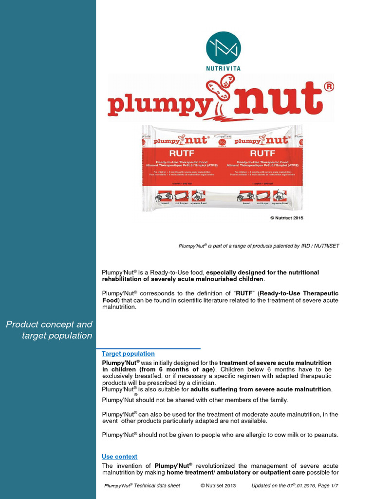 PlumpyNut Technical Data Sheet 21 | PDF