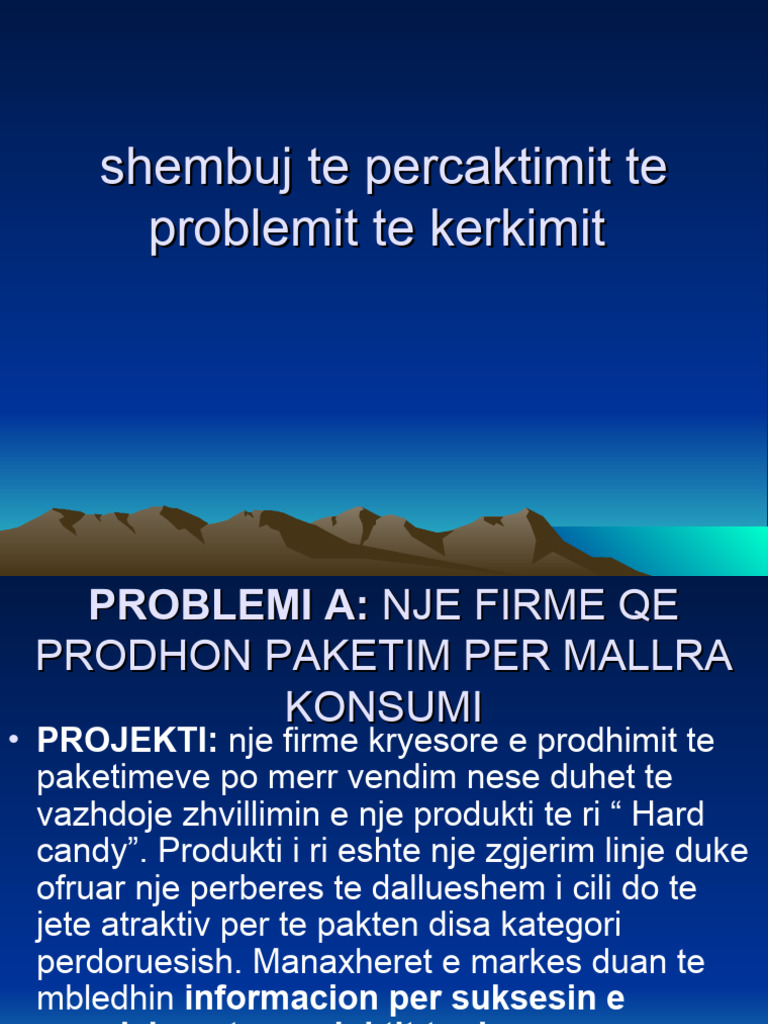 Metoda Kerkimi. Nje Shembull I Percaktimit Te Problemit Te Kerkimit | PDF