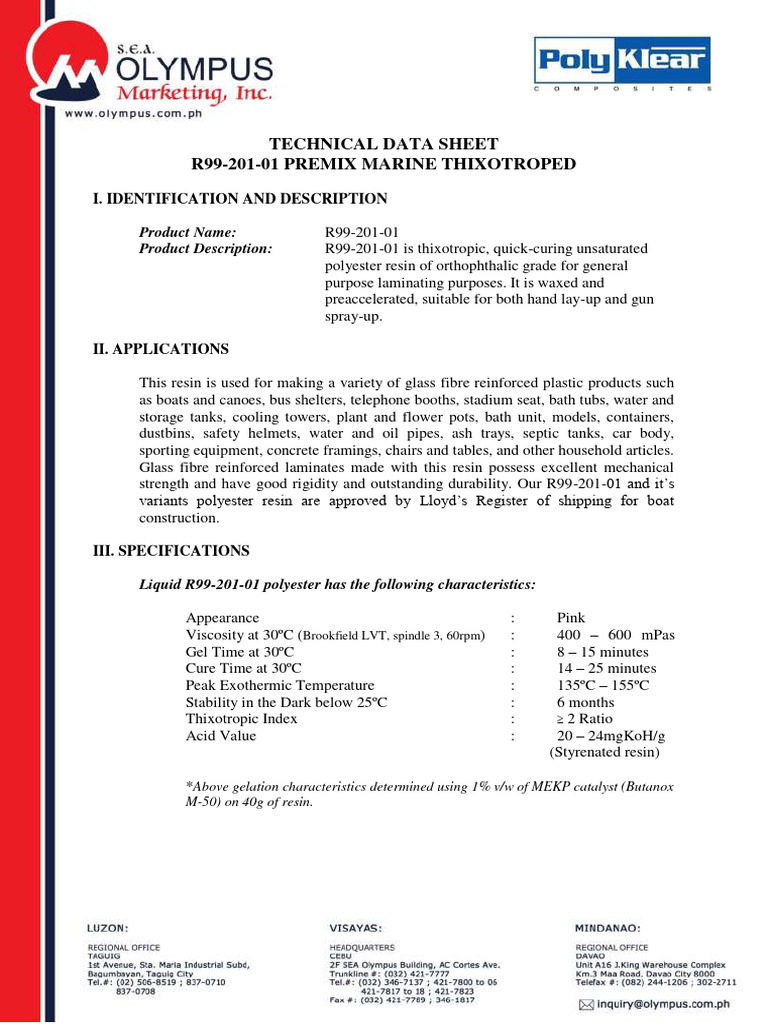 TDS - Premix Marine Thixotrope | PDF | Fiberglass | Polyester