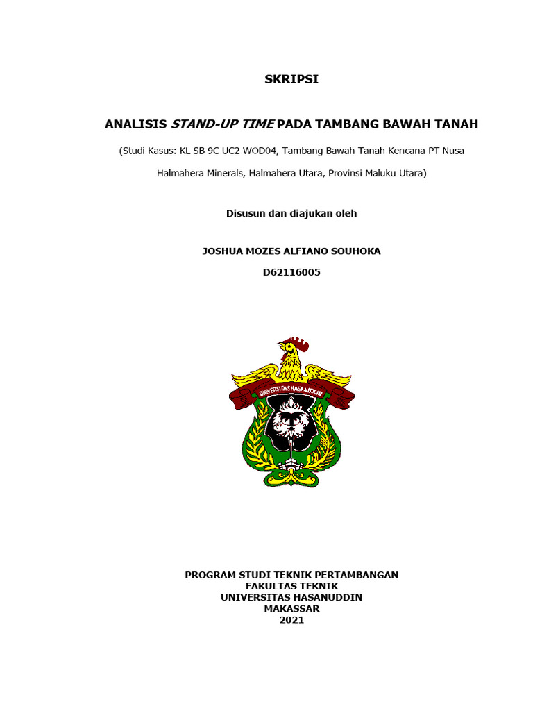 Analisis Stand-Up Time Pada Tambang Bawah Tanah | PDF