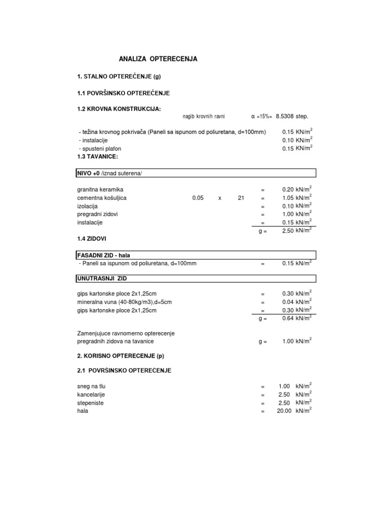 Analiza Opterecenja | PDF