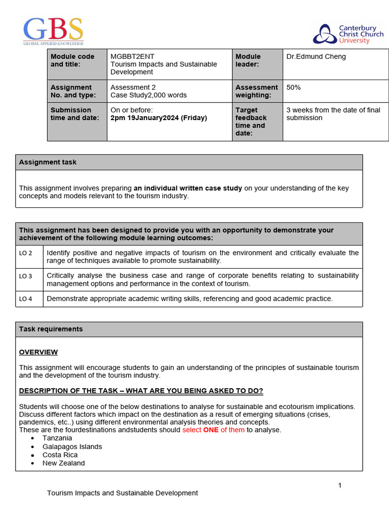 Case Study - Assignment Brief and Guide TISD - Sep 21 M3 TWO | PDF