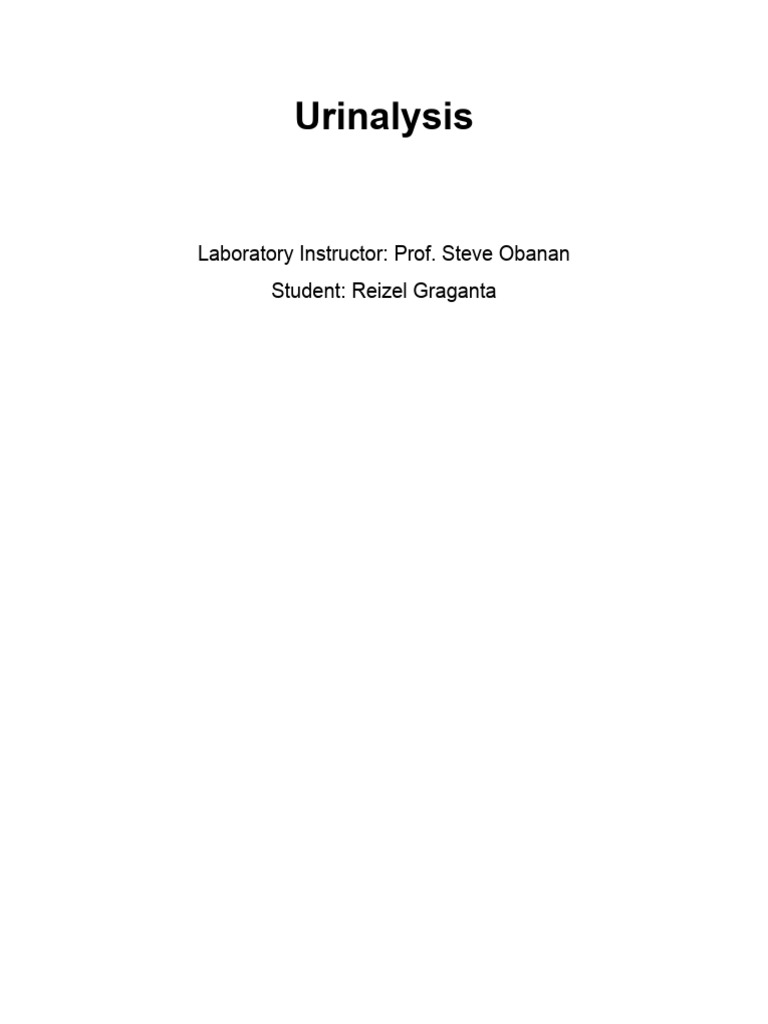 Urinalysis Results | PDF | Urine | Urinary System