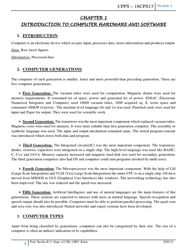 Module 1 Notes Pdf
