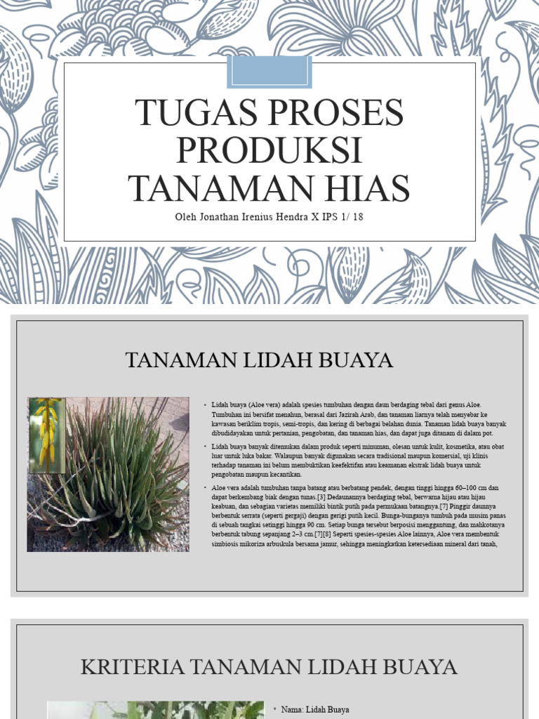 Tugas Proses Produksi Tanaman Hias | PDF | Griya & Taman | Teknologi ...