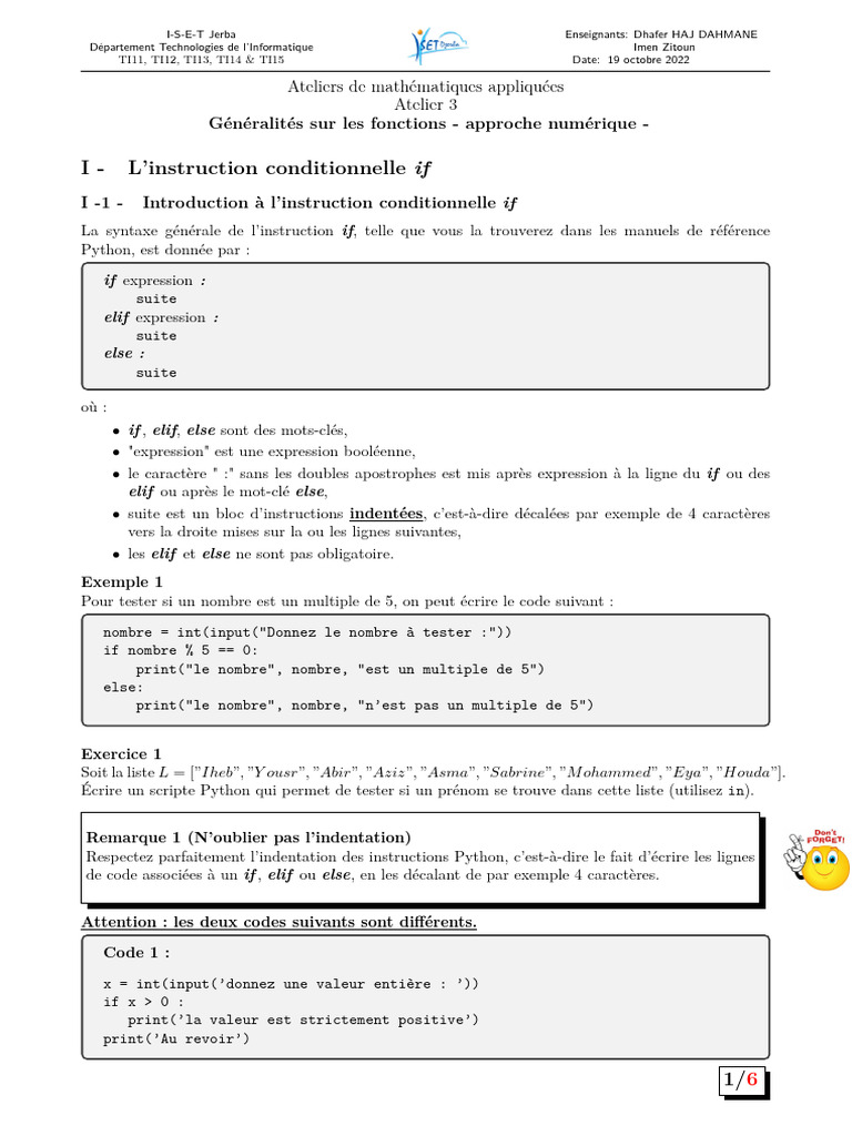 TP3 Fonctions | PDF