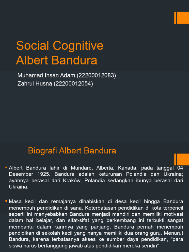 Social Cognitive Albert Bandura | PDF