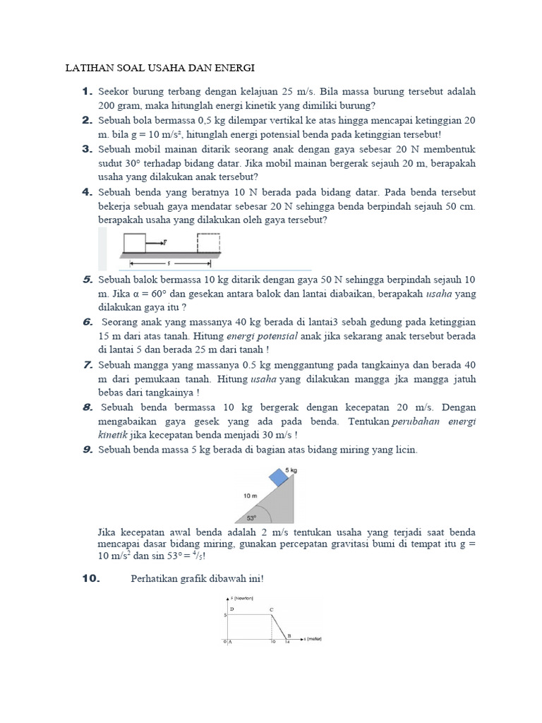 Latihan Soal Usaha Dan Energi 2 | PDF