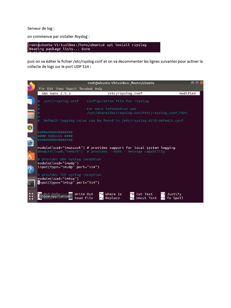 Serveur de Log: On Commence Par Installer Rsyslog | PDF