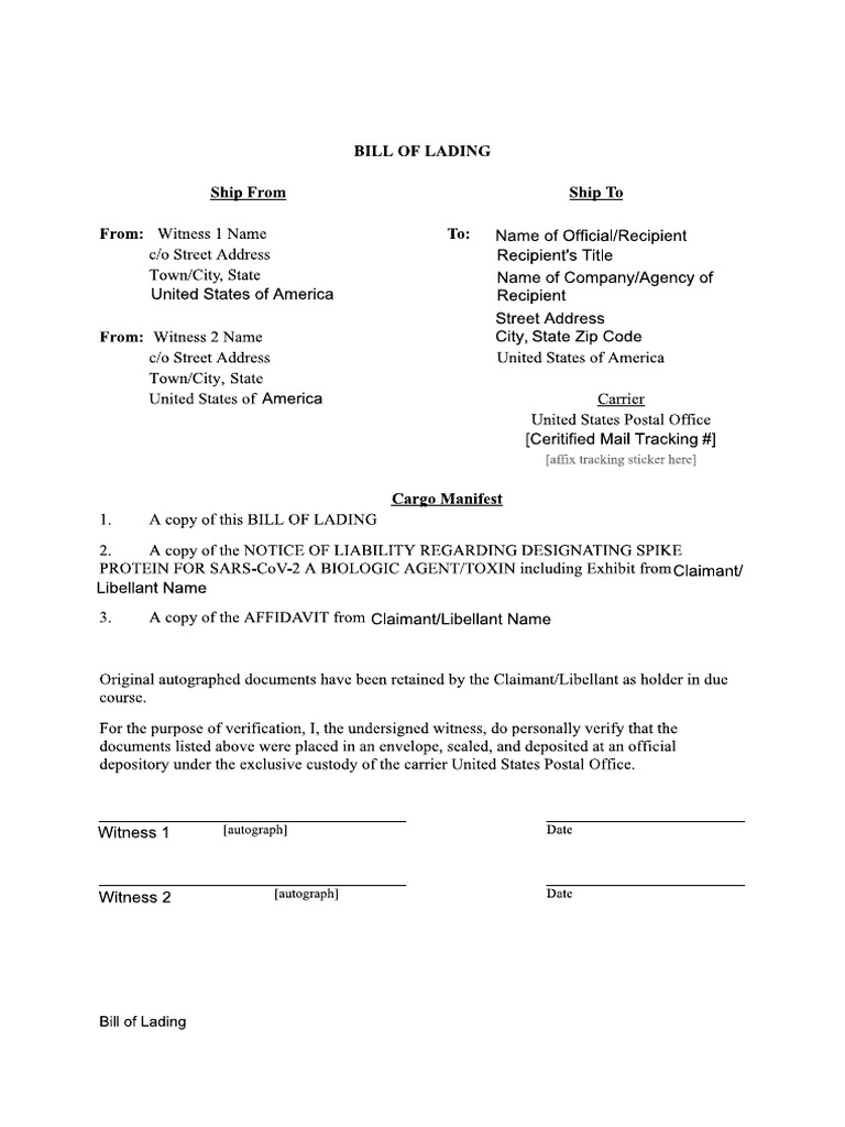 Step 1: Notice of Liability - Exhibit A - Affidavit | PDF