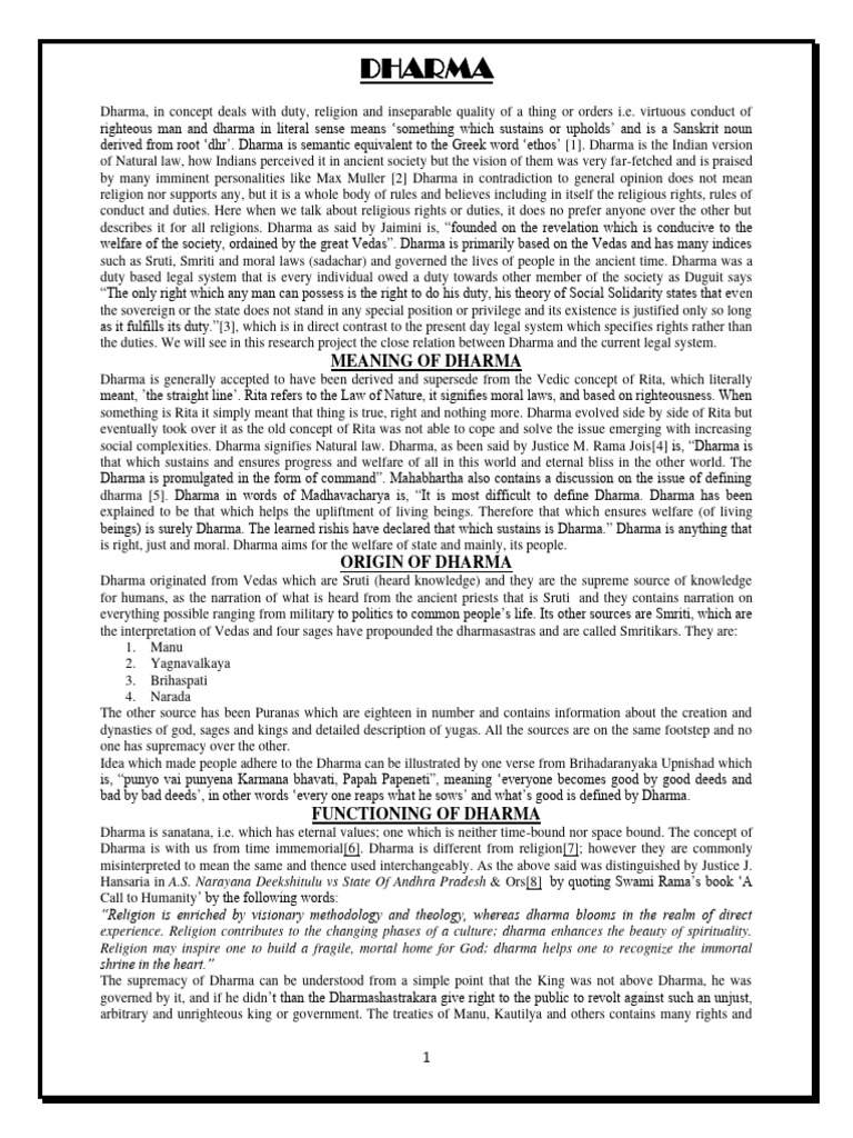 DHARMA | PDF | Dharma