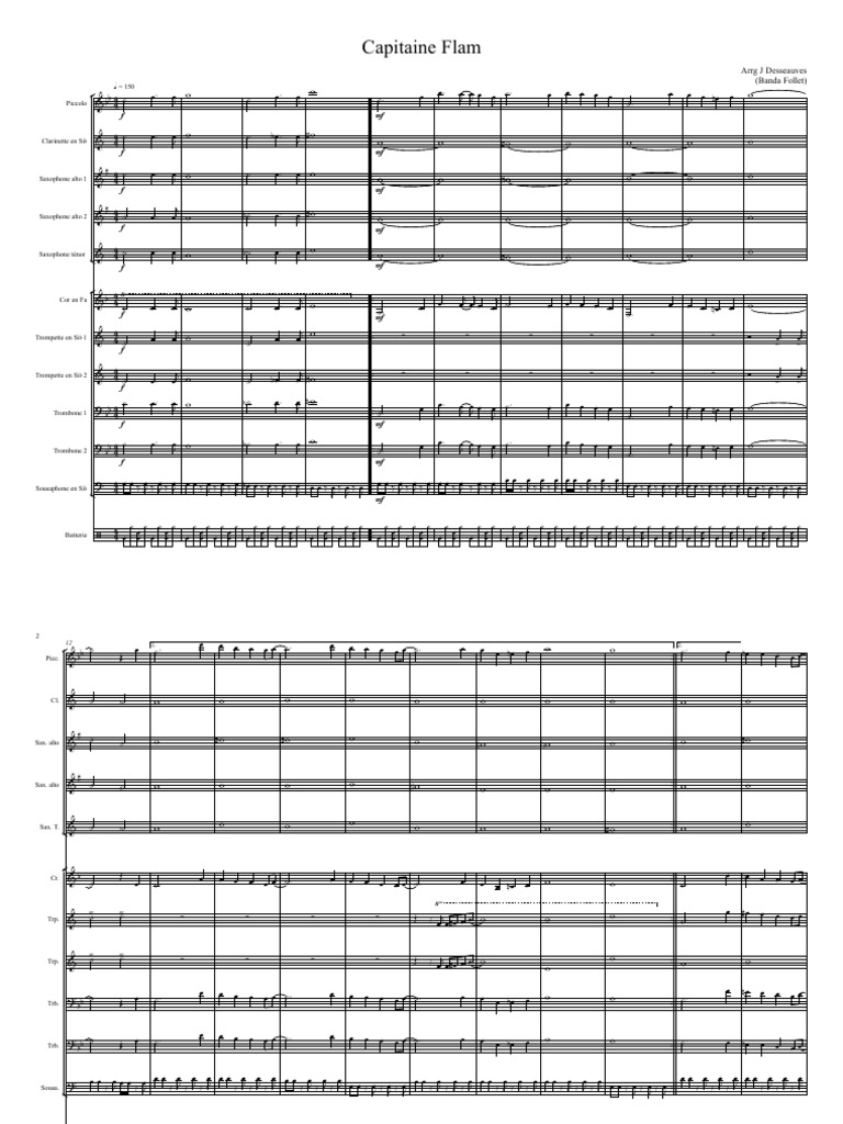 Capitaine Flam Partition Et Parties | PDF