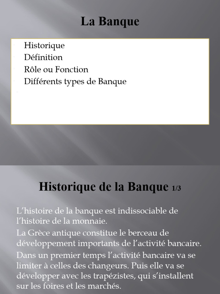 La Banque | PDF | Banques | Banque d'investissement